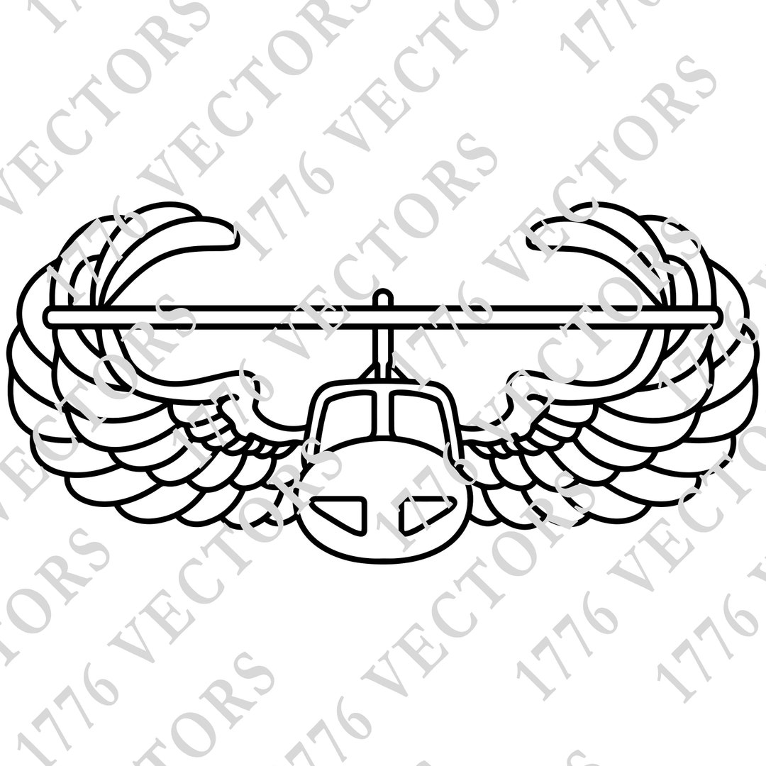 Army Air Assault Badge Vector File Ai Eps Dxf Png Pdf Svg Multiple File Options And