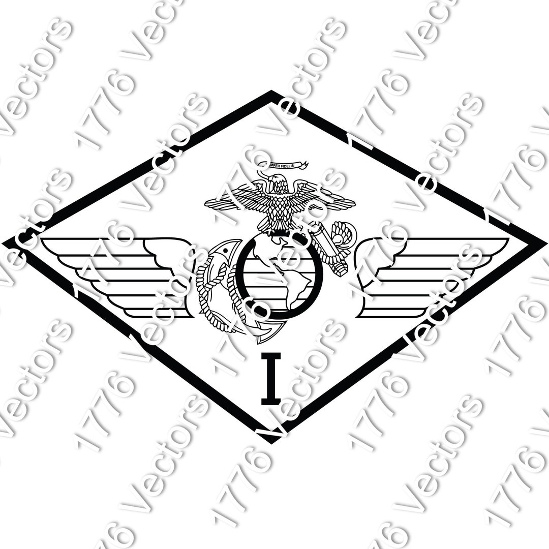 1st Marine Aircraft Wing Emblem Vector File AI, EPS, Dxf, Jpg, Png, Pdf ...