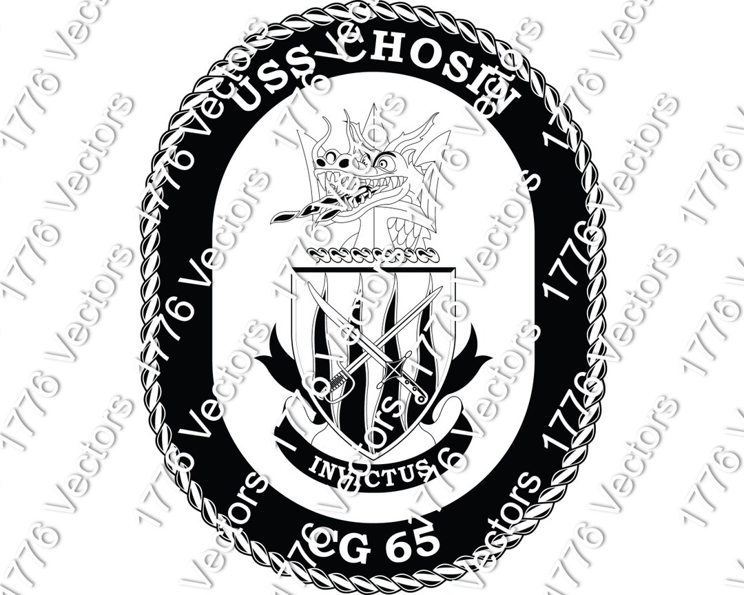 USS Chosin CG65 Patch US Navy Cruiser Emblem Vector File AI, Eps, Dxf ...