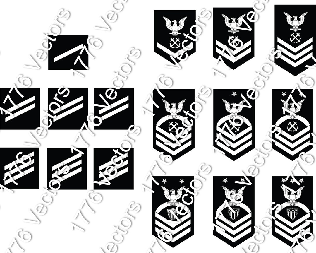 UScg Coast Guard Enlisted Rank Insignia Vektor-Datei AI, EPS, dxf, jpg ...