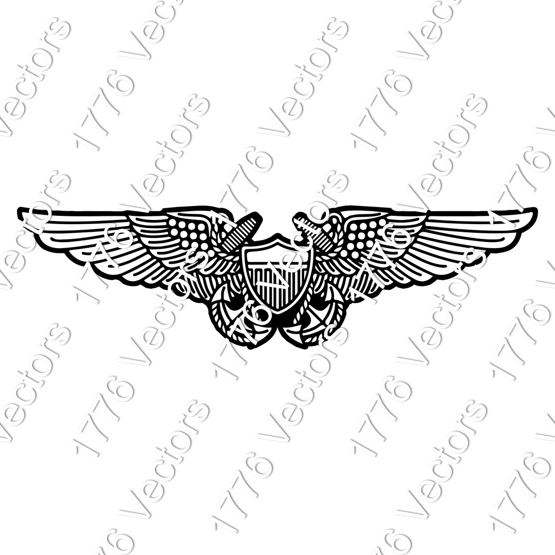 Navy Flight Officer Insignia Vector File AI, EPS, Dxf, Jpg, Png, Pdf ...