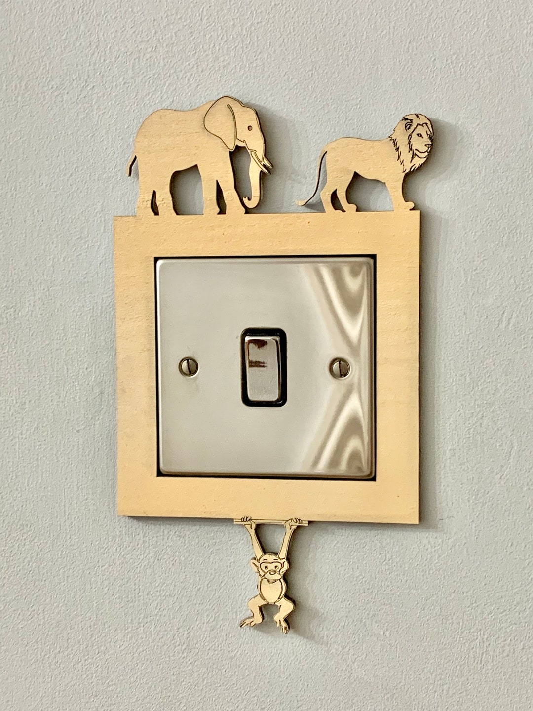 Safari Scene Light Switch Cover , Kids Bedroom Light Switch Surround ...