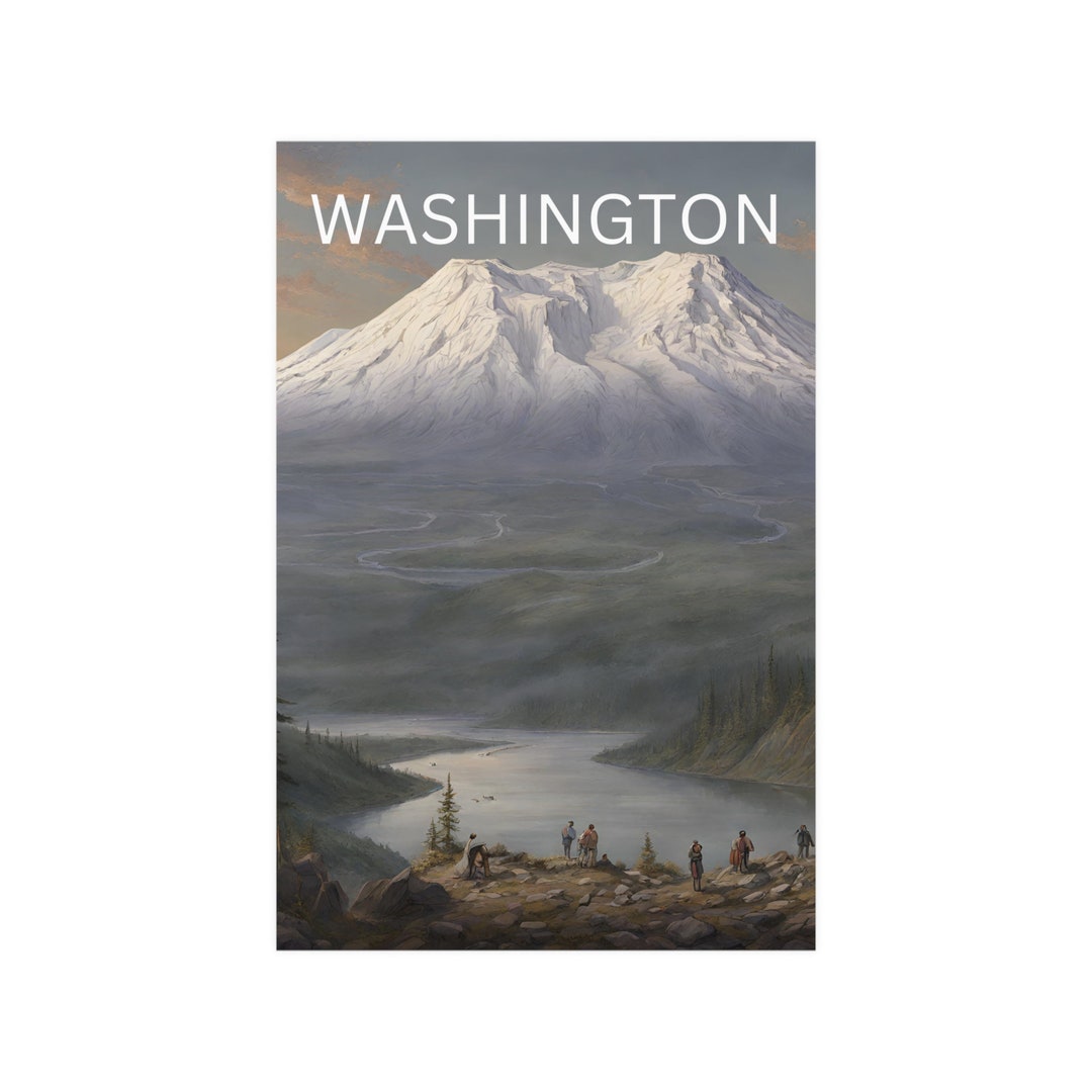 Washington Poster, Satin Posters, State Poster - Etsy