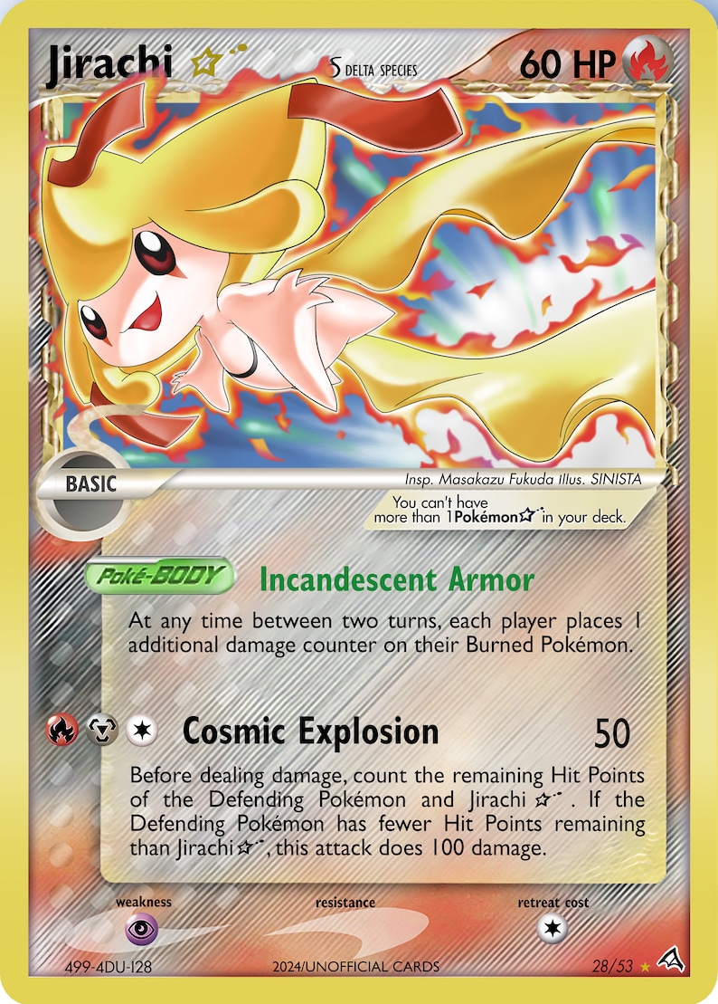 Jirachi Gold Star - Pokémon Card CUSTOM - Etsy