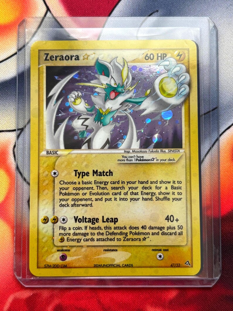 Zeraora Gold Star -pokémon Card CUSTOM - Etsy