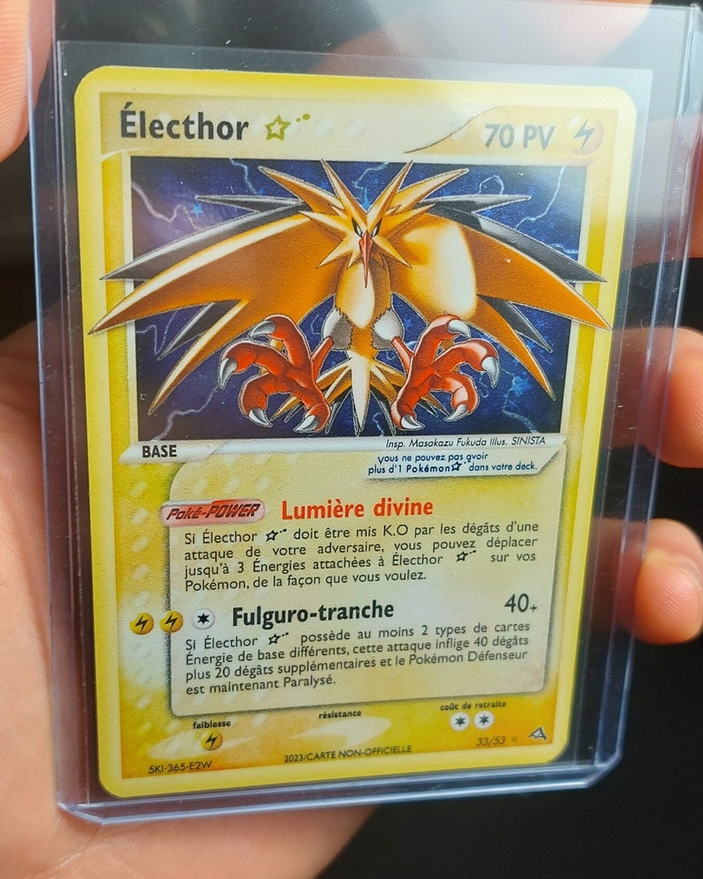 Electhor Gold Star FR Zapdos Gold Star - Etsy
