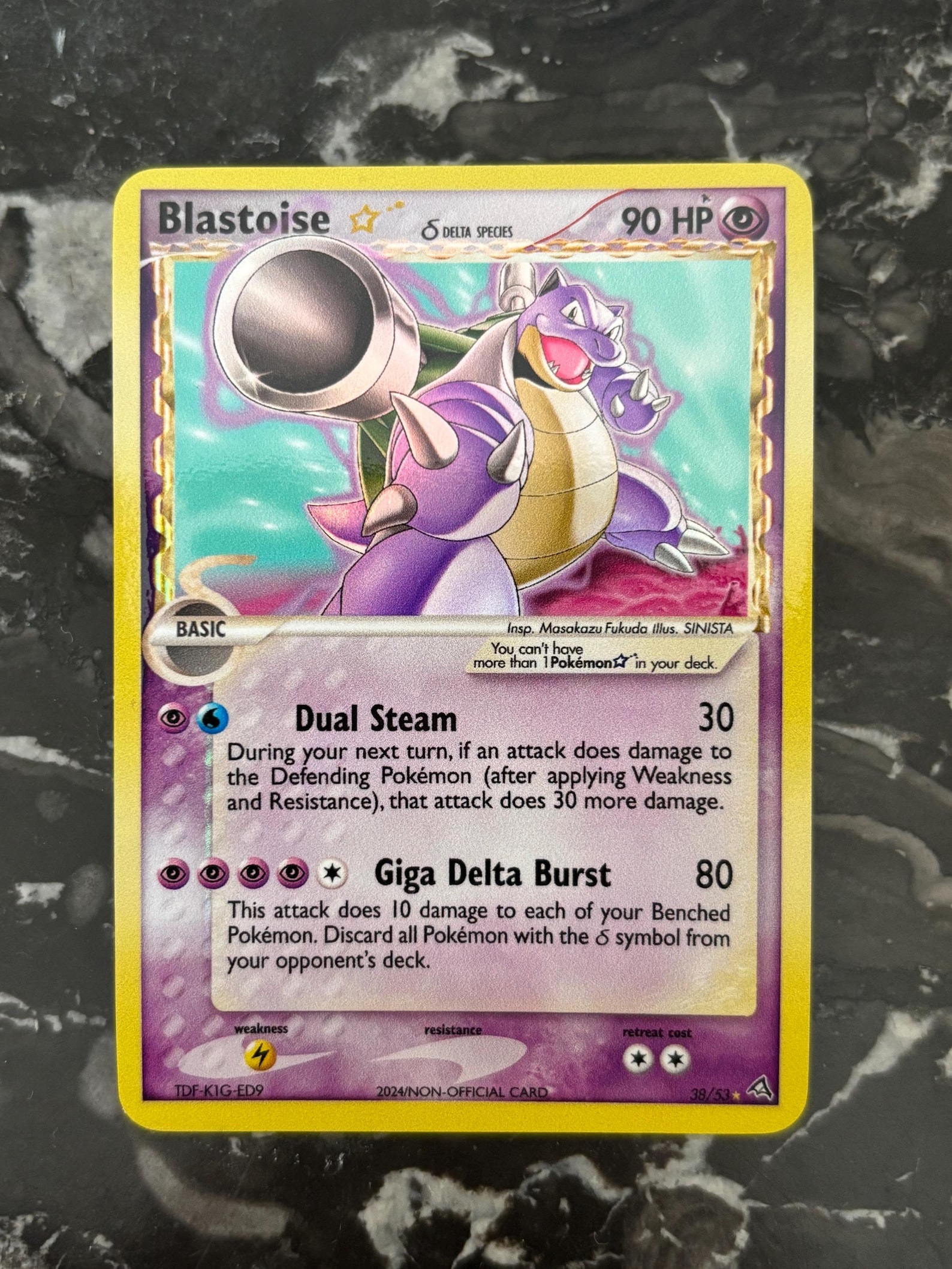 Blastoise Gold Star - Pokémon Card CUSTOM - Etsy
