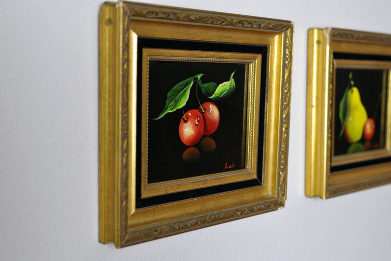Pair of Vintage 1970s Mid-century Still Life Framed Oil Paintings by ...