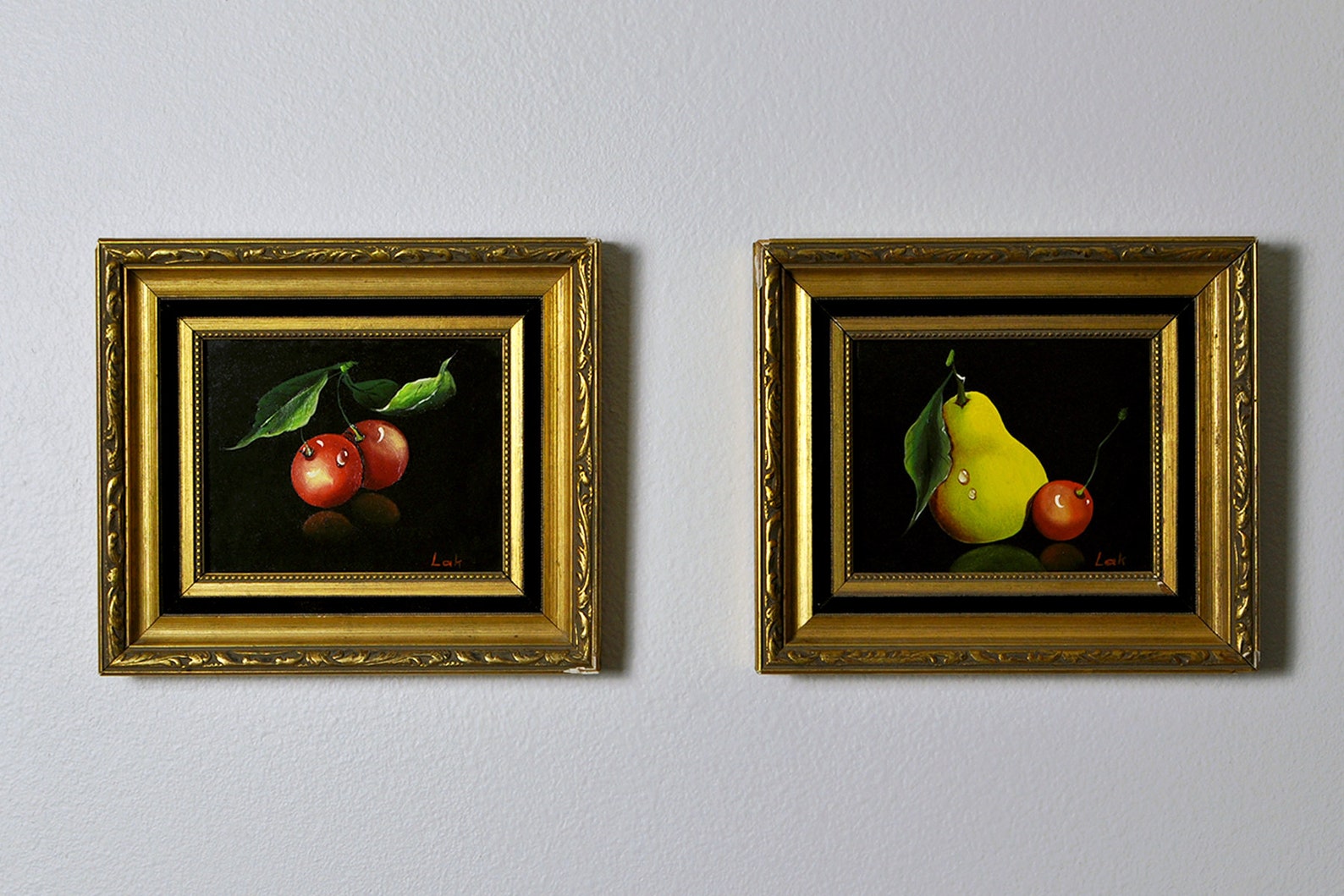 Pair of Vintage 1970s Mid-century Still Life Framed Oil Paintings by ...