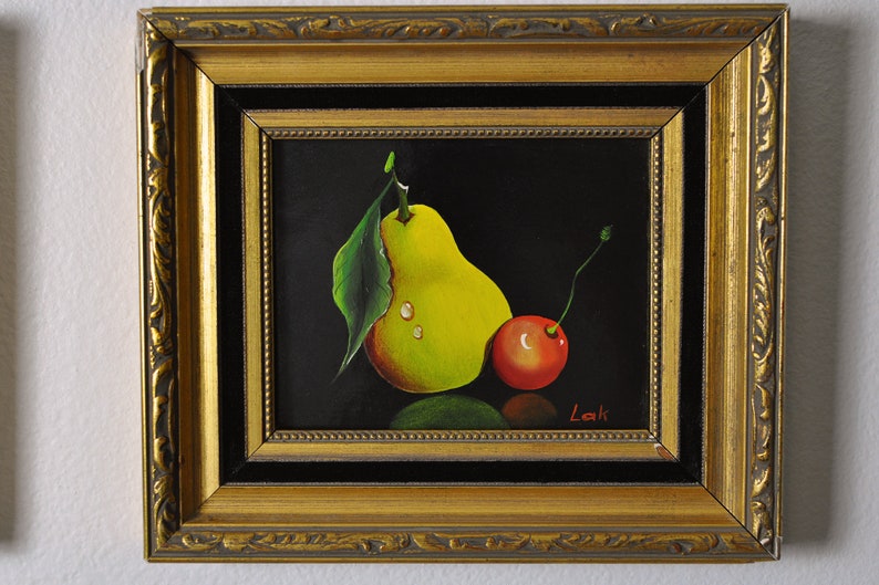 Pair of Vintage 1970s Mid-century Still Life Framed Oil Paintings by ...
