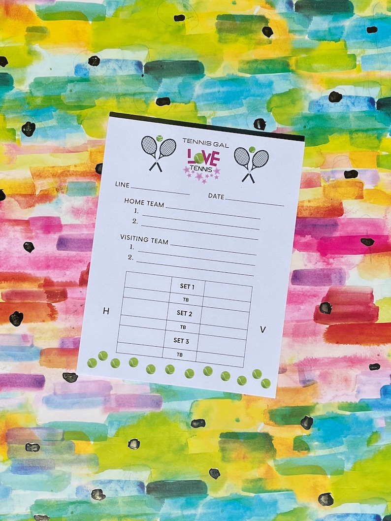 Ultimate Tennis Scorecard Pad | Stylish & Functional Tennis Match ...