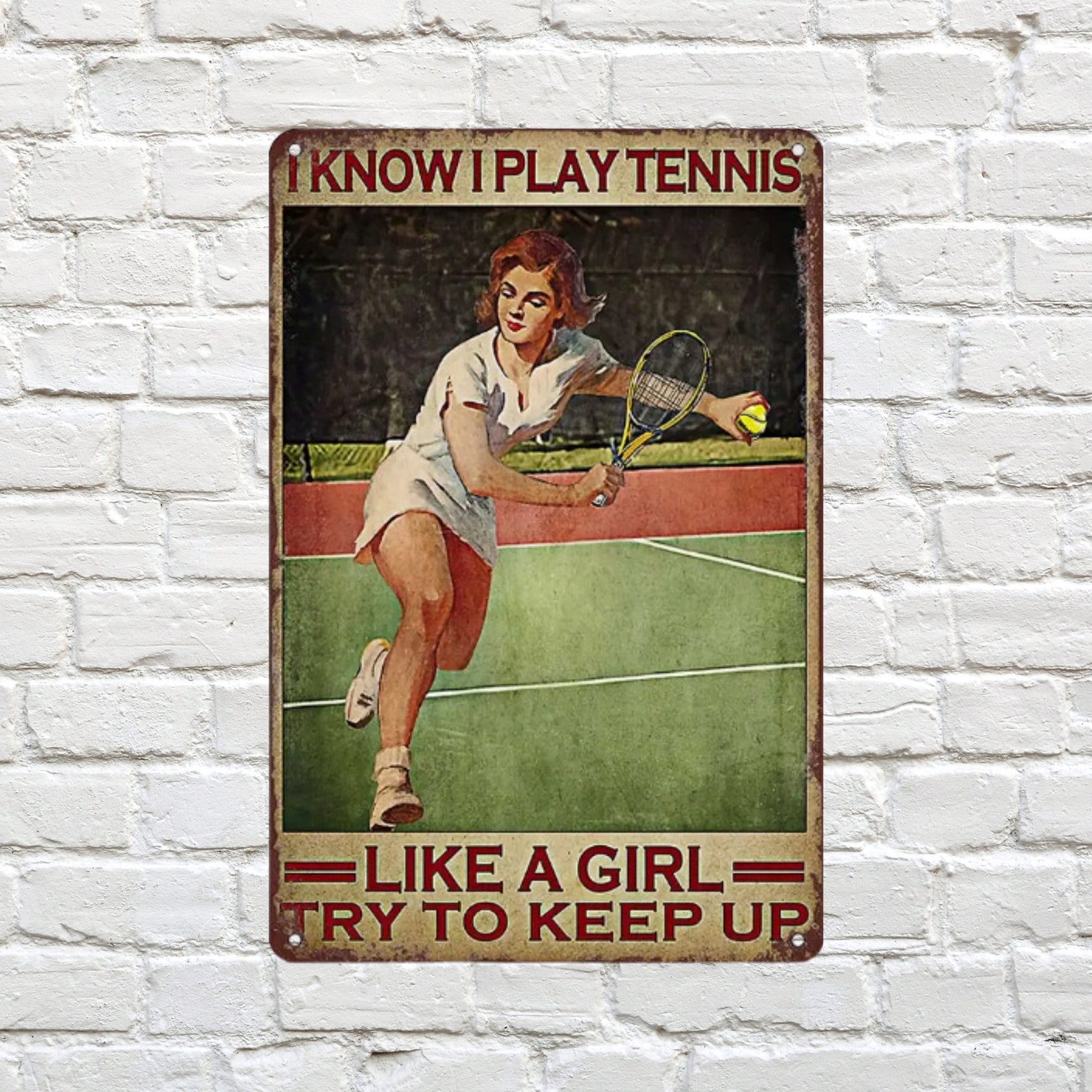 Fun and Unique Tennis Gift, Tennis Decor Metal Sign, Tennis Captain ...