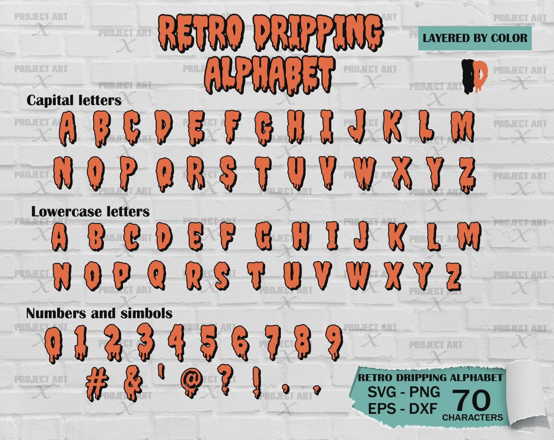Dripping Font SVG, Dripping Alphabet, Halloween Alphabet Svg, Svg File ...