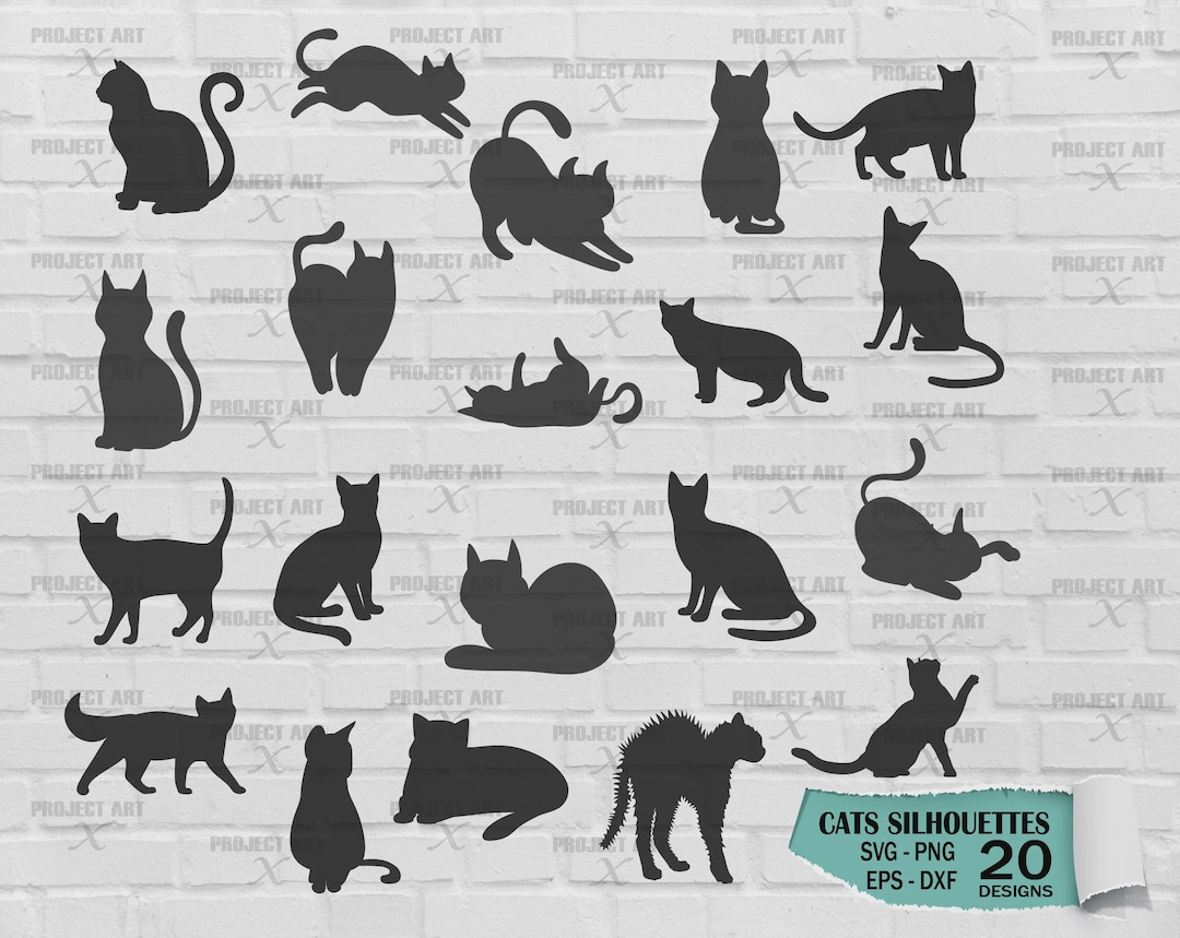 Cat SVG Bundle, Cat SVG, Kitten SVG, Cat Silhouette Svg, Crazy Cat Lady ...