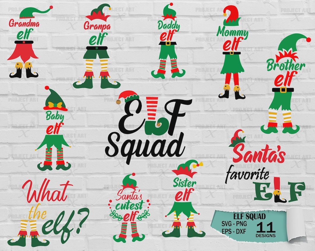 Elf Svg Bundle, Elf Family Svg, Christmas Svg, Family Matching Svg ...