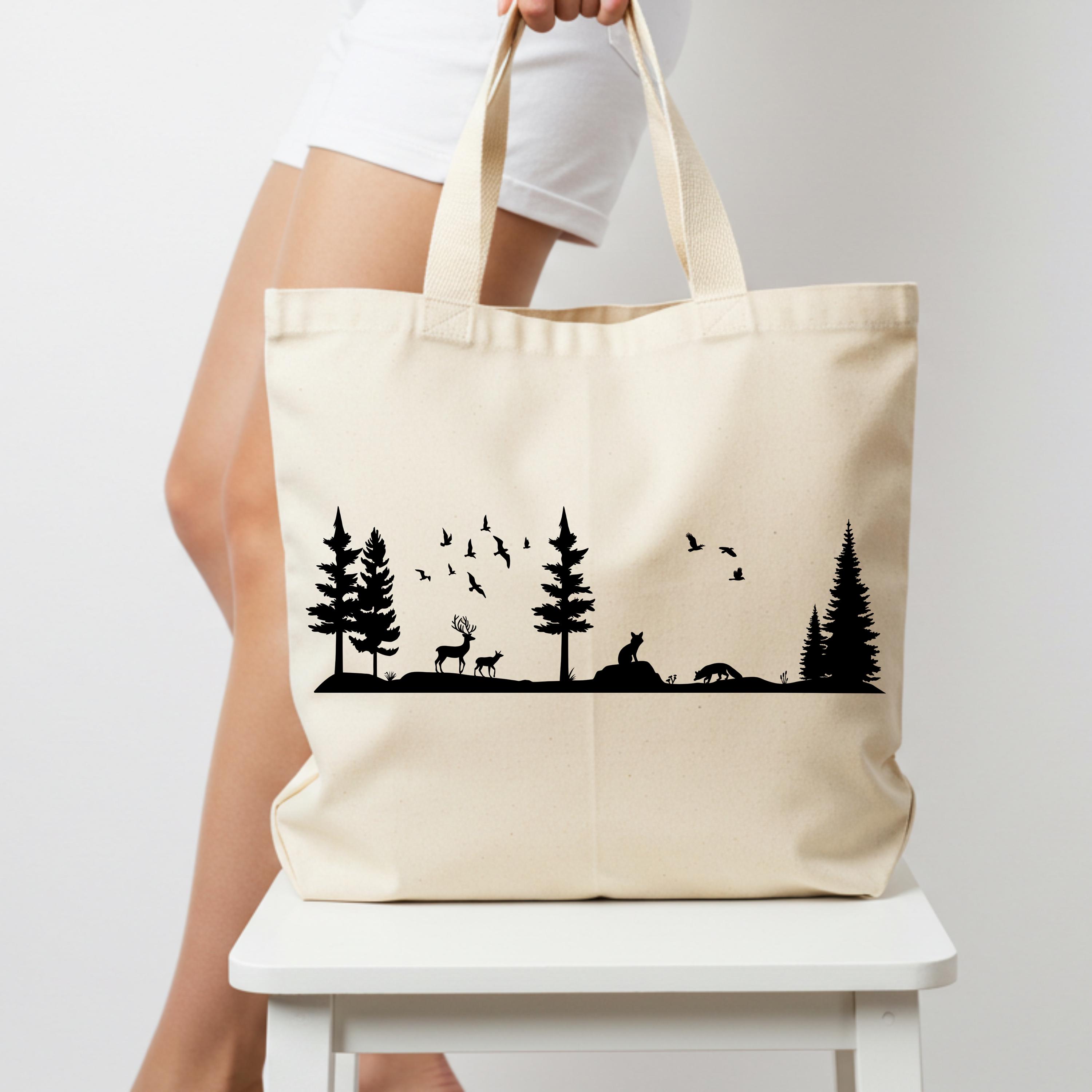 Woodland Scene Svg, Animal in Forest Svg, Spruce Forest Svg, Nature Svg ...