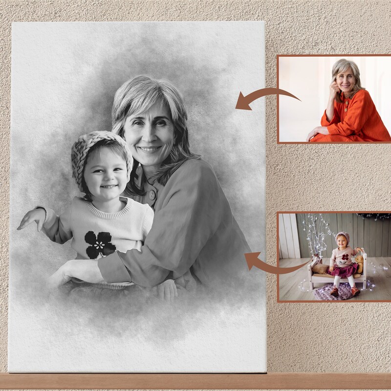 Family Portrait With Passed Loved One - Etsy