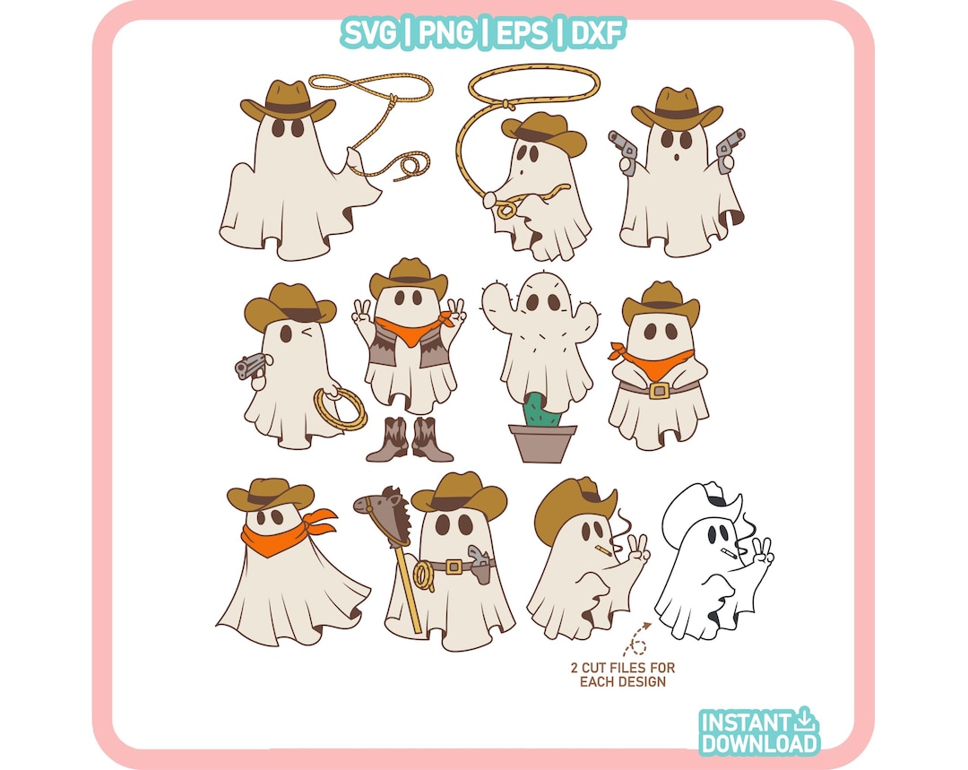 Cowboy Ghost Png, Halloween Cowgirl Ghosts SVG, Howdy Halloween Shirt ...