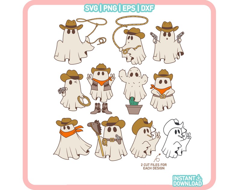 Cowboy Ghost Png, Halloween Cowgirl Ghosts SVG, Howdy Halloween Shirt ...