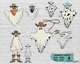 Boo Haw SVG PNG EPS, Cowboy Ghost Svg, Halloween Svg, Funny Halloween ...