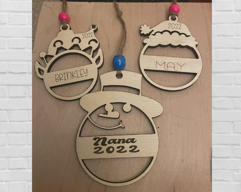 Christmas Ornament SVG, Laser Cut Files for Glowforge, Customizable ...