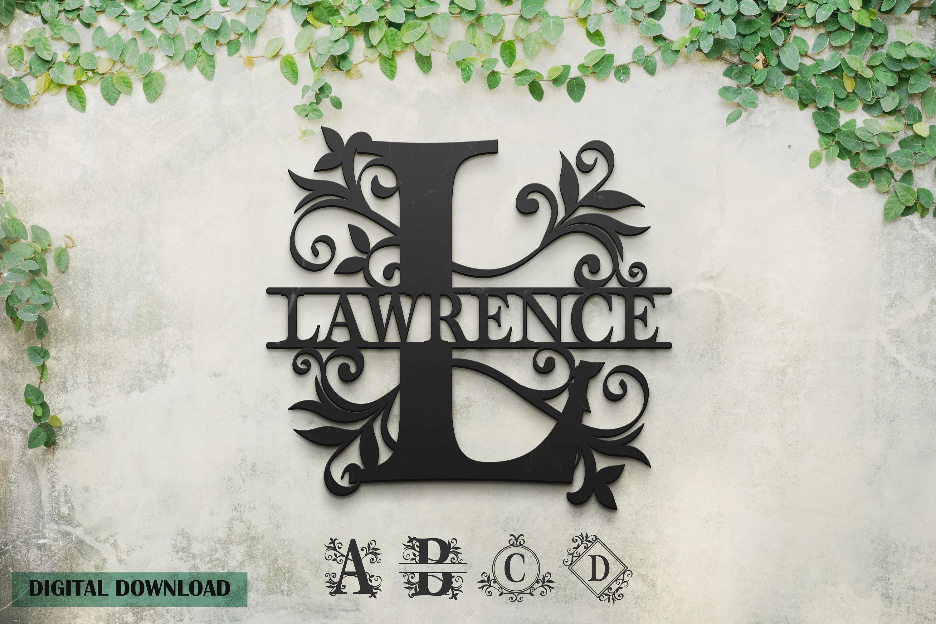 Split Regal Monogram Alphabet Letters Laser Cut Files Digital Download ...