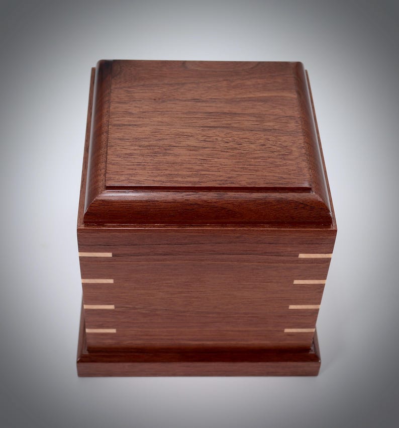 Urn Solid Walnut Wood Small 100 Cubic Inches - #W-561 - Etsy