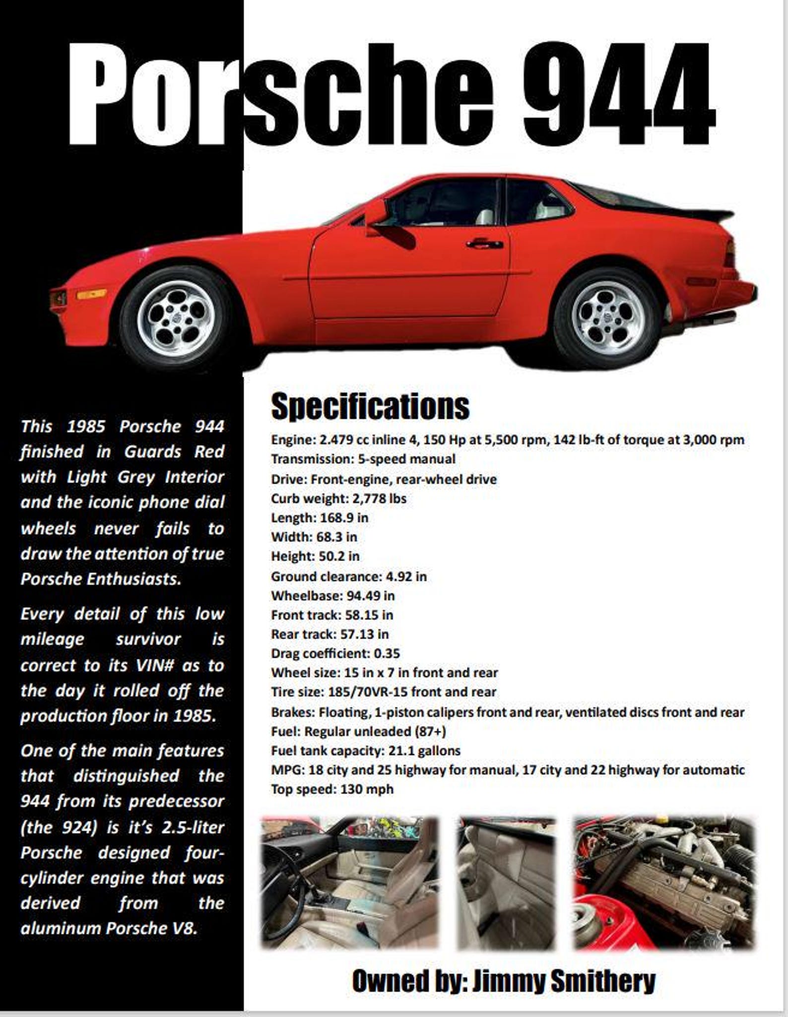 Show Car Build Sheet Template, MS Word & PDF Format, Display Pictures ...