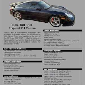Show Car Build Sheet Template Bundle, MS Word & PDF Format, Two Styles ...