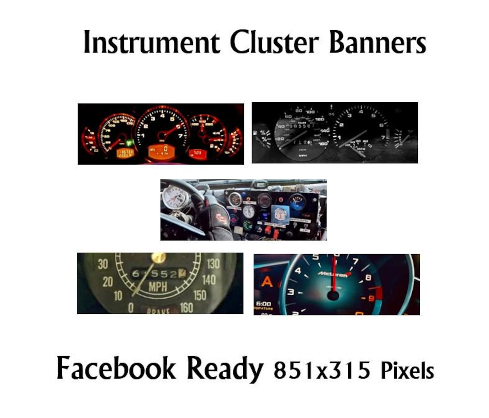 Iconic Car Instrument Cluster Banners, Facebook Cover, Website (digital ...
