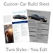 Show Car Build Sheet Template Bundle, MS Word & PDF Format, Two Styles ...