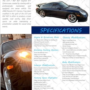 Custom Car Build Sheet Template, Two Styles (MS Word & PDF) - Etsy