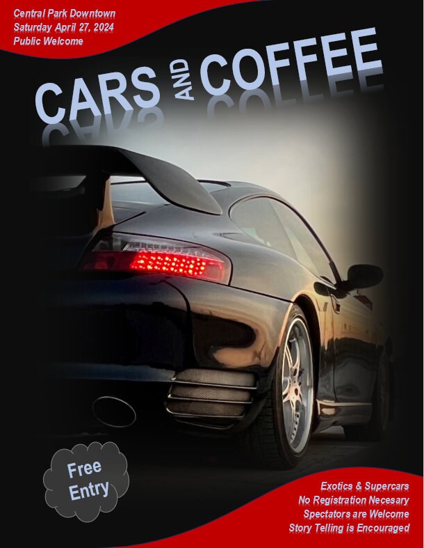 Cars and Coffee Event Flyer Template, Editable MS Word & PDF - Etsy