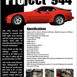 Show Car Build Sheet Template, MS Word & PDF Format, Display Pictures ...