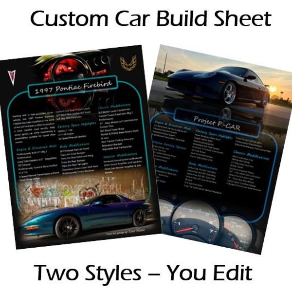 Car Show Display Board - Etsy