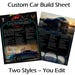 Show Car Build Sheet Template Bundle, MS Word & PDF Format, Two Styles ...