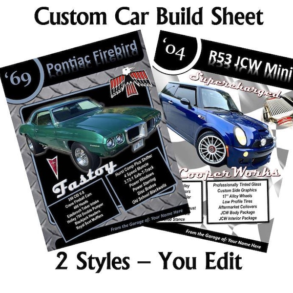 Car Show Window Signs - Etsy
