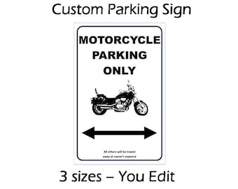 Customizable Motorcycle Parking Sign Template (MS Word & PDF) - Etsy
