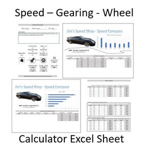 Vehicle Speed and Gearing Calculator Spreadsheet. Compare Wheel N Tire ...