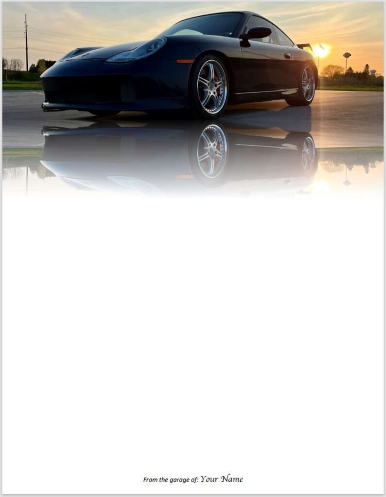 Printable DIY Custom Car Stationary, MS Word & PDF Format, Fully ...