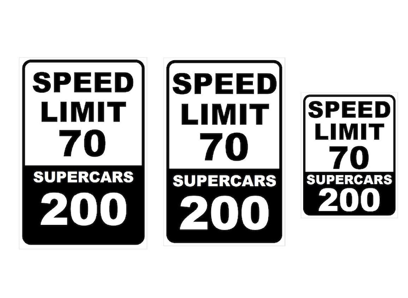 Customizable Supercar Speed Limit Sign Template (MS Word & PDF) - Etsy