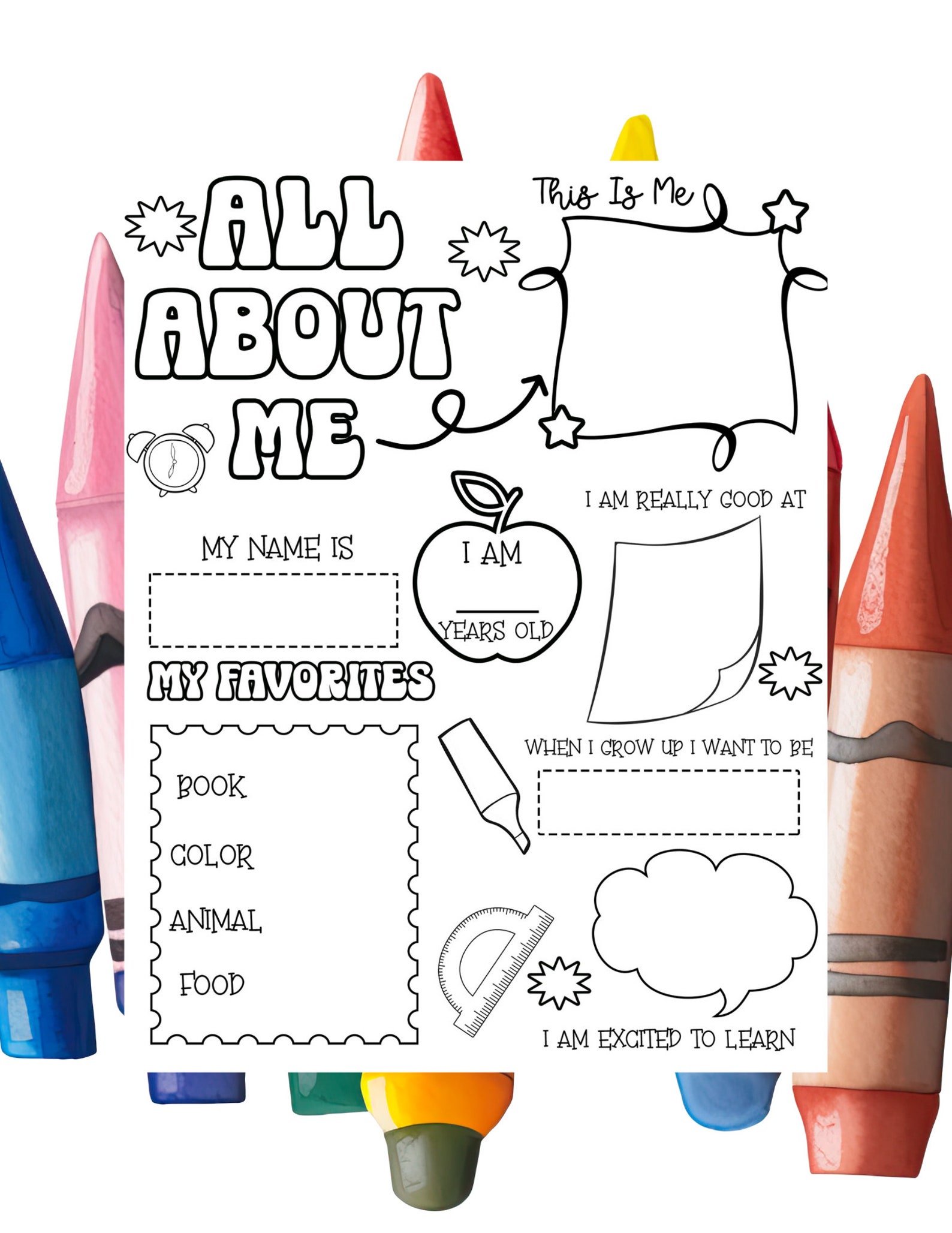 All About Me | Back to School - Etsy