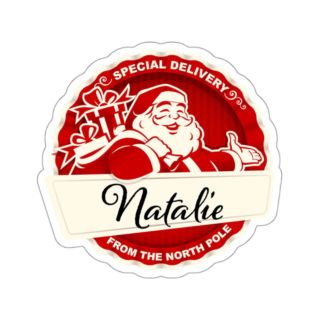 Special Delivery From the North Pole Sticker Personalized Santa Gift ...