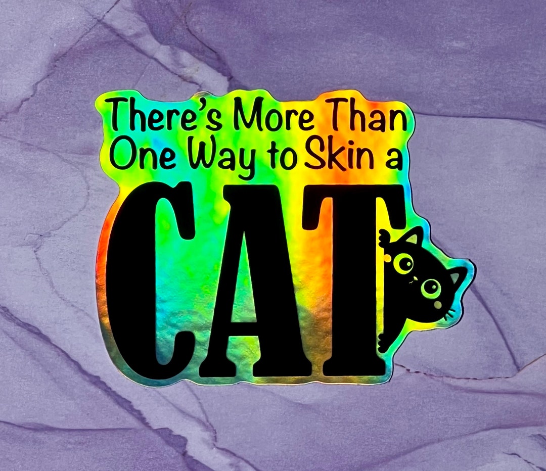 Theres More Than One Way to Skin a Cat Holographic Die-cut Stickers - Etsy