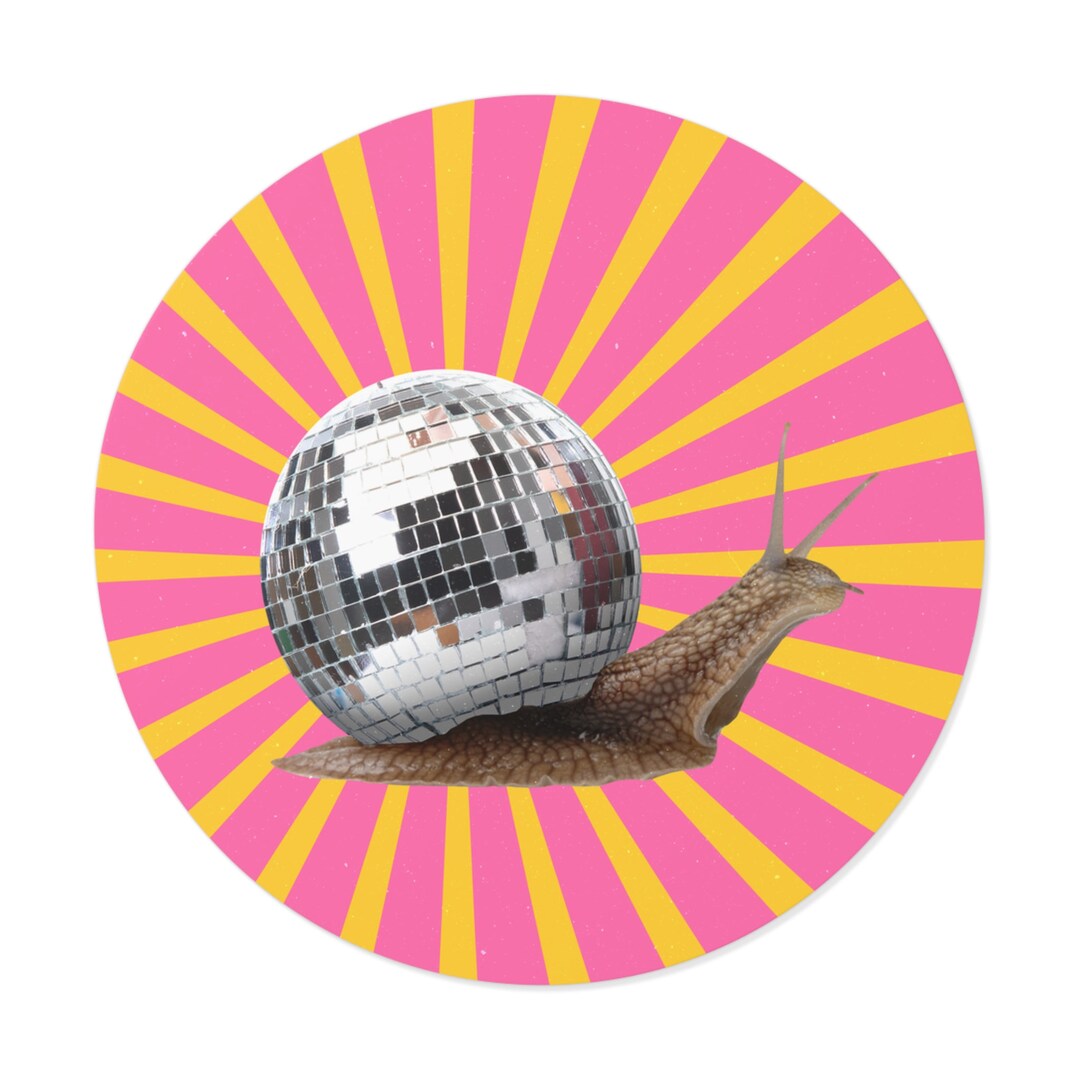 Disco Ball Vinyl Stickers, Matte Finish Round Snail Decal, Laptop ...