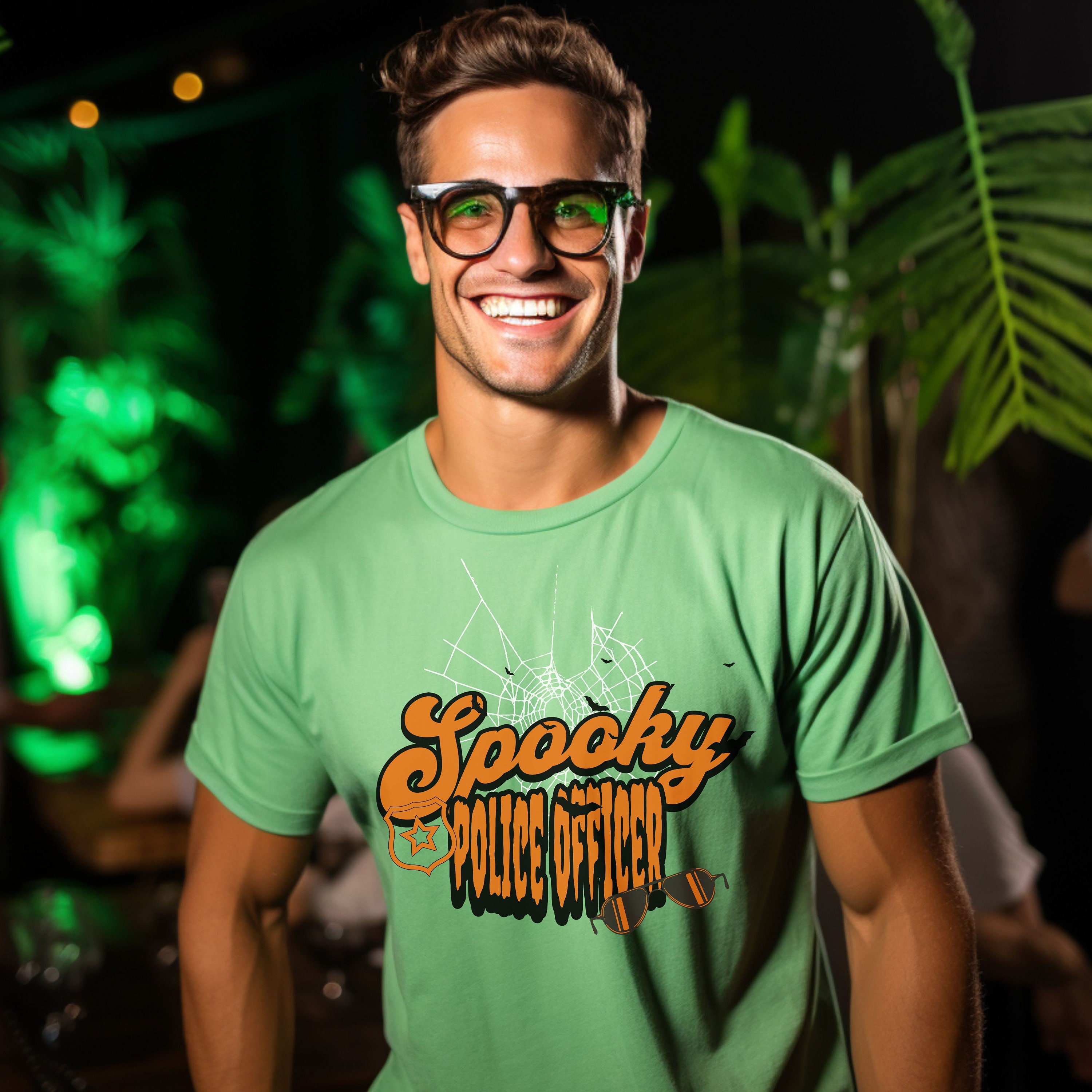 Spooky Police Officer, Police Officer Tee, Halloween Police Officer ...