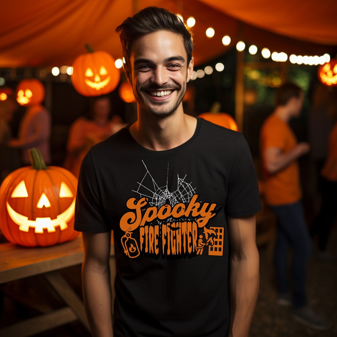 Spooky Firefighter, Firefighter Shirt, Halloween Firefighter ...