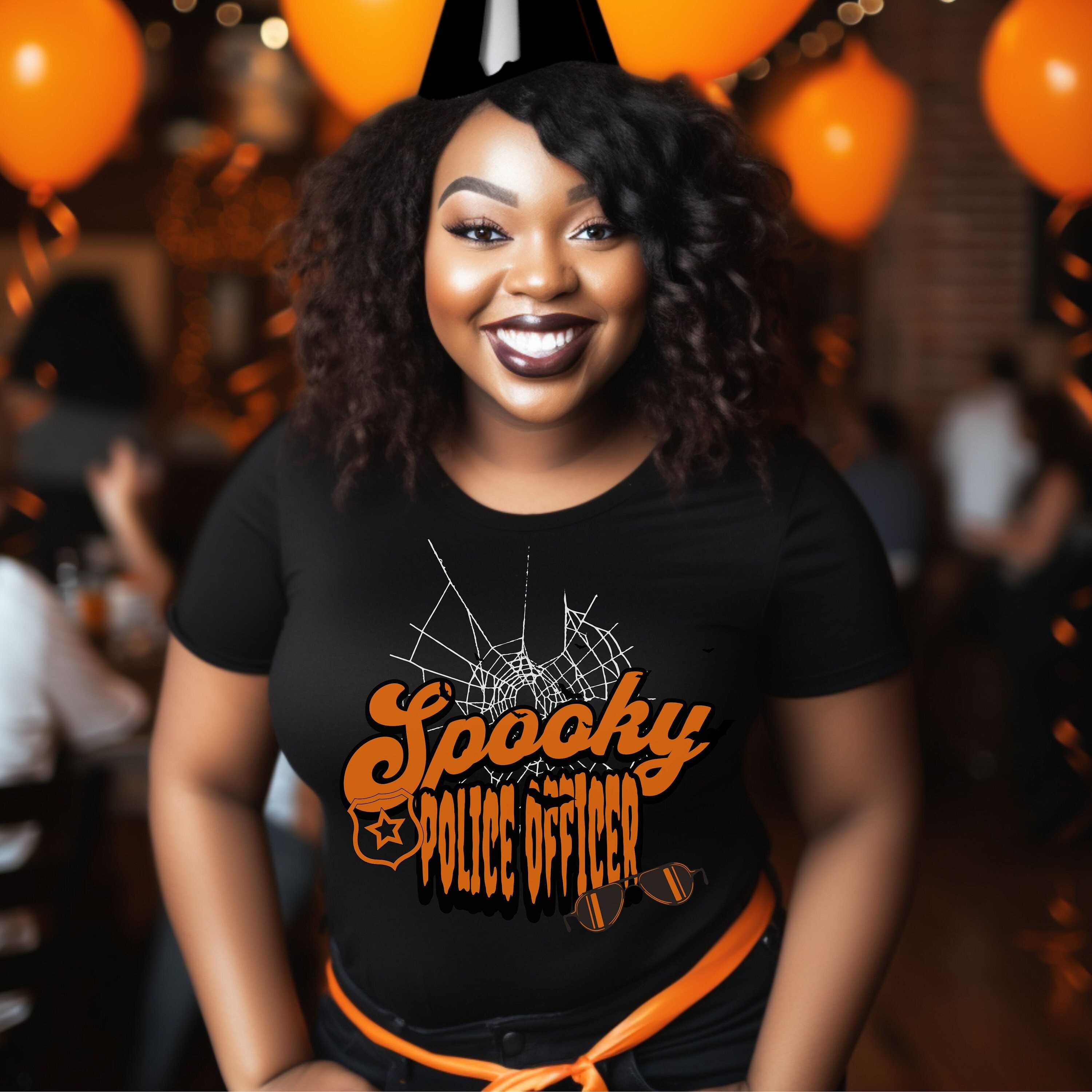 Spooky Police Officer, Police Officer Tee, Halloween Police Officer ...