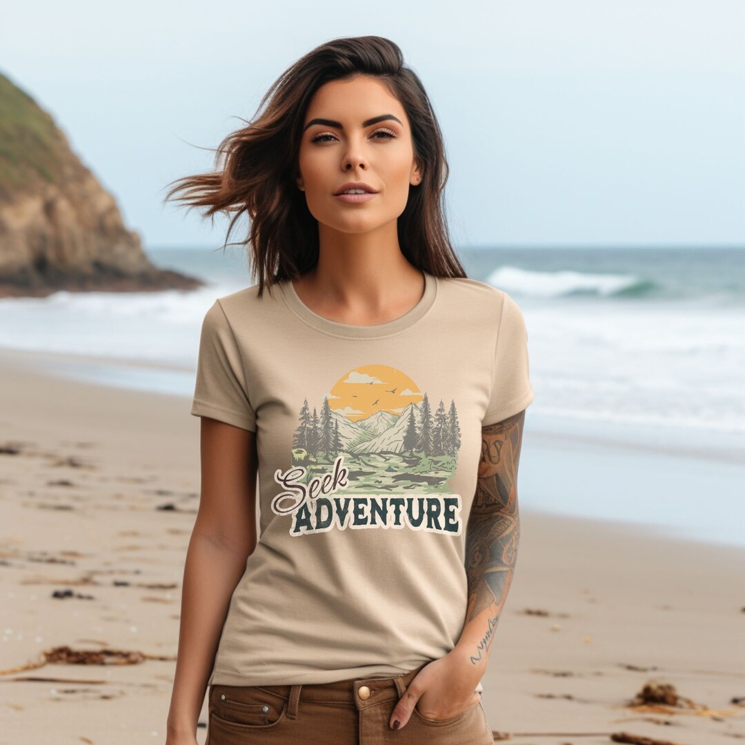 Adventure Shirt, Seek Adventure, Mountain Shirt, Nature Shirt, Outdoors ...
