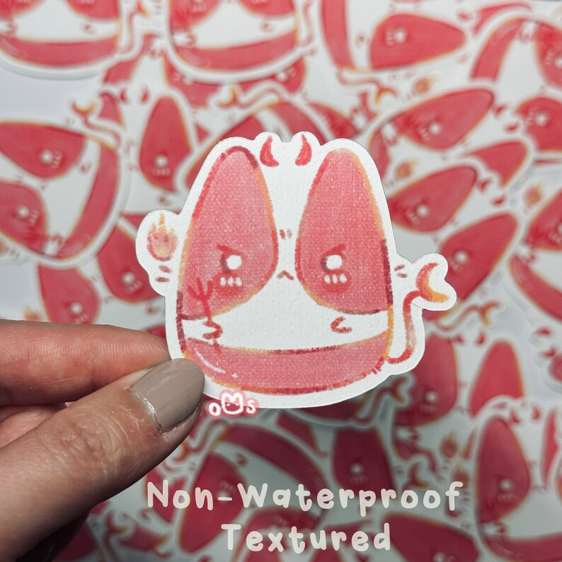 Cute Devil Jaspy Bunny Matte Vinyl Sticker Textured Sticker - Etsy